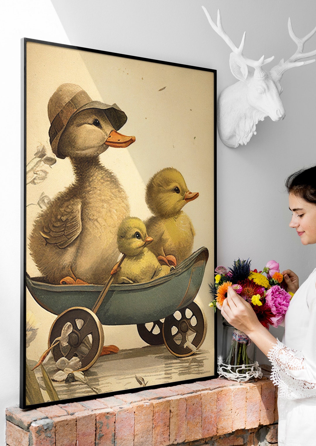 Duck Vintage Nursery Wall Art PRINTABLE Digital Downloadable Wall Art ...