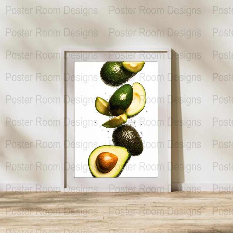 Avocado Art Print, Kitchen Wall Decor, Modern Fruit Photography ...