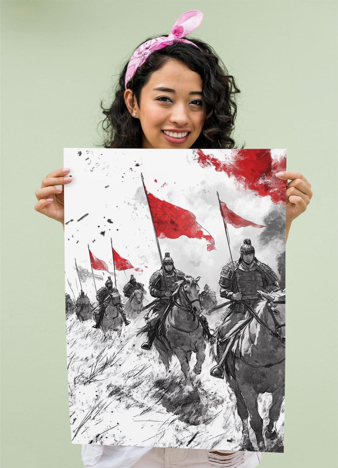 Samurai Warriors Art Print - Japanese Wall Decor Poster, Historical ...