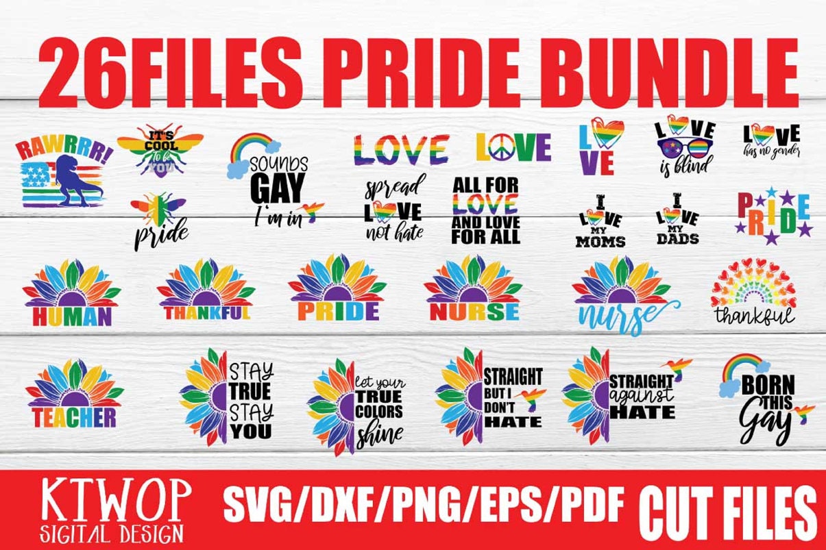 Gay Pride Svg Bundle, LGBTQ Svg Bundle, 130 Pack LGBT Bundle , Pride ...