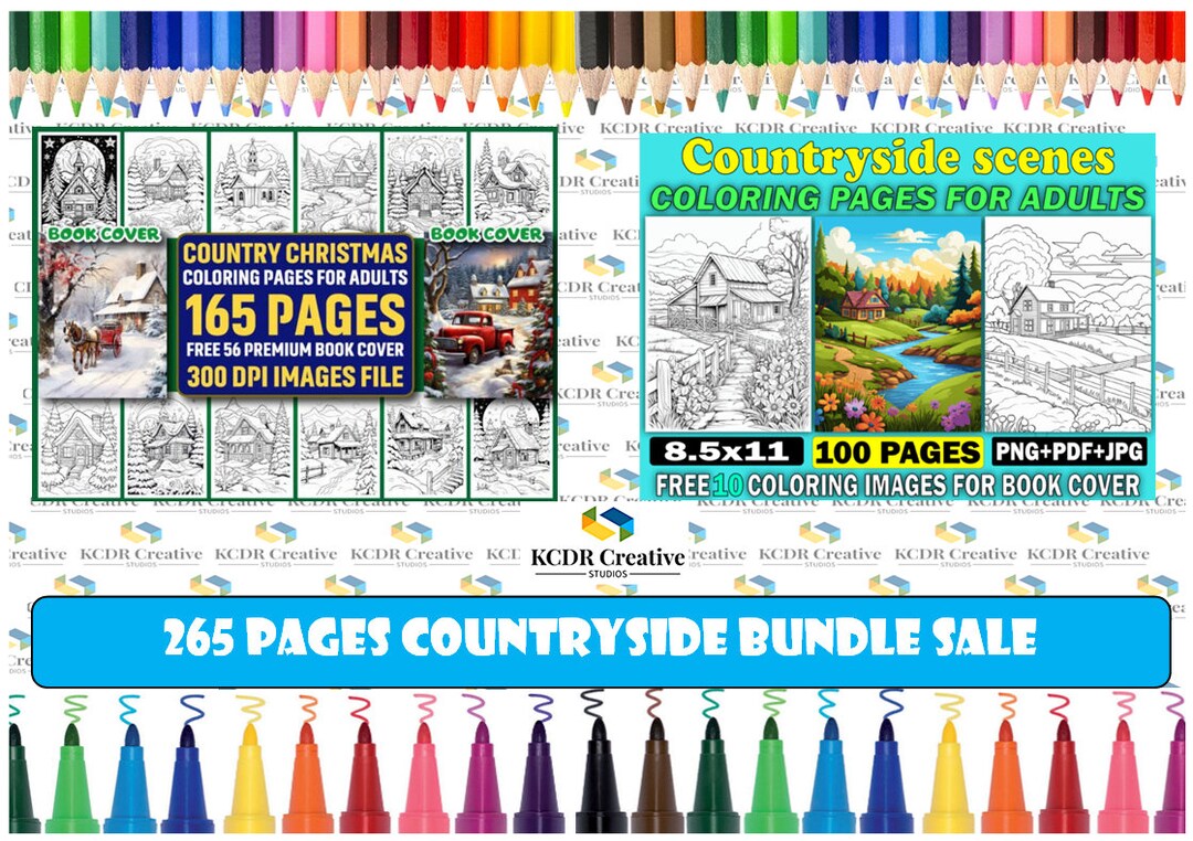 Countryside Coloring Bonanza: 265 Pages of Joy, Grab a Bargain for ...
