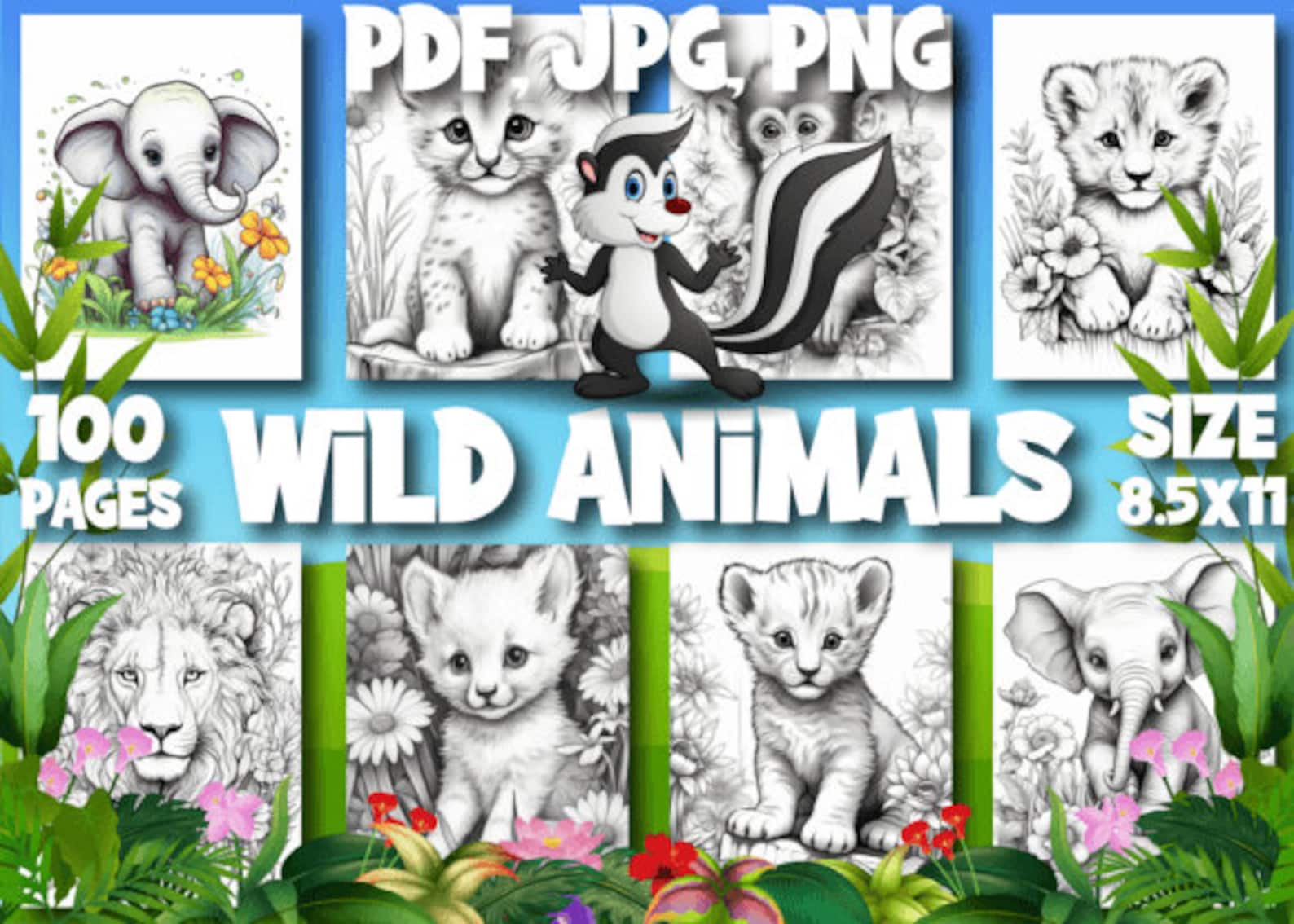 Coloring Pages for Adults in Recovery & Children in Recover Baby Wild ...