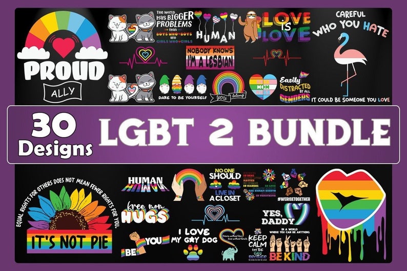 Gay Pride Svg Bundle, LGBTQ Svg Bundle, 130 Pack LGBT Bundle , Pride ...