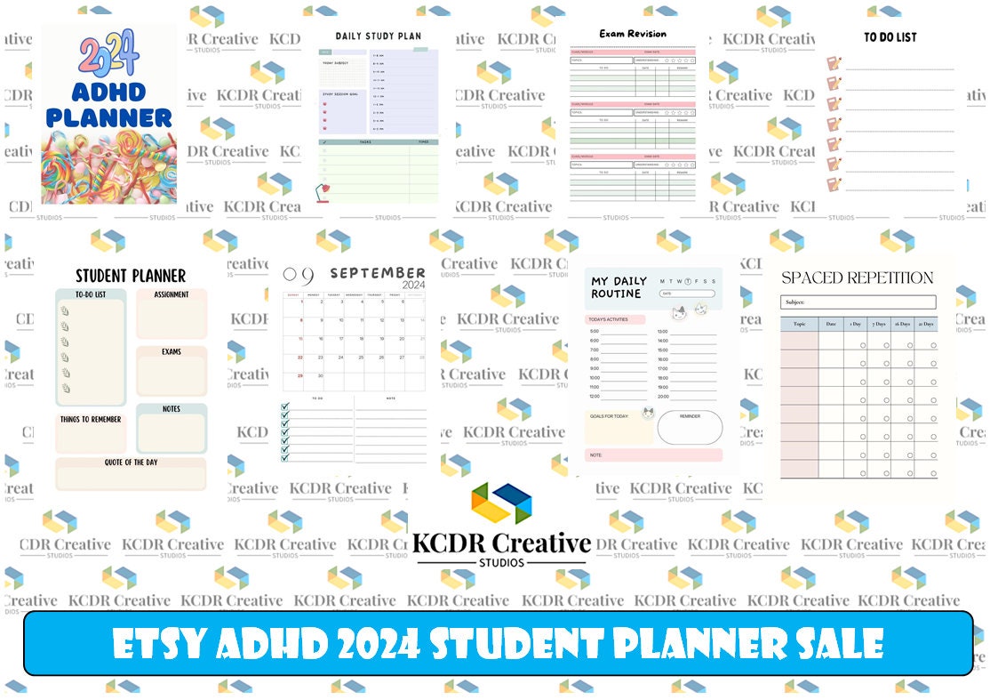 ADHD Student Planner Digital Download Sale - Stay Organized and Thrive ...