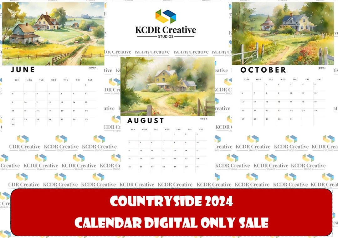 Countryside Village 2024 Calendar Charming Scenes for Every Month - Etsy