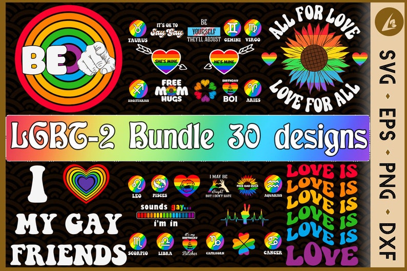 Gay Pride Svg Bundle Lgbtq Svg Bundle 130 Pack Lgbt Bundle Pride