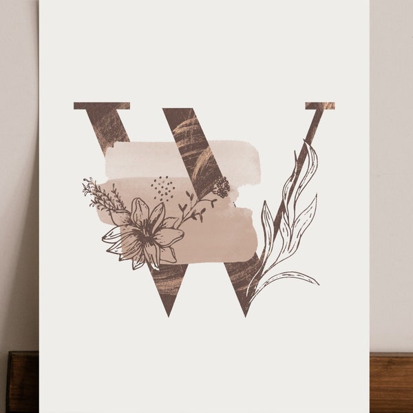 Watercolor Monogram - Etsy