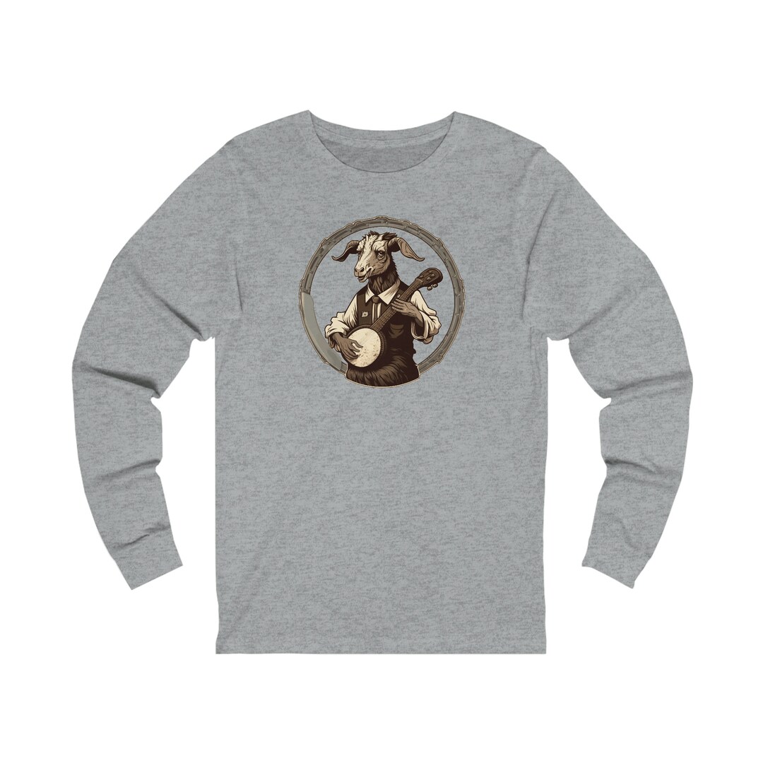 Baaanjo Picker - Goat Playing the Banjo (long Sleeve Banjo Shirt) - Etsy