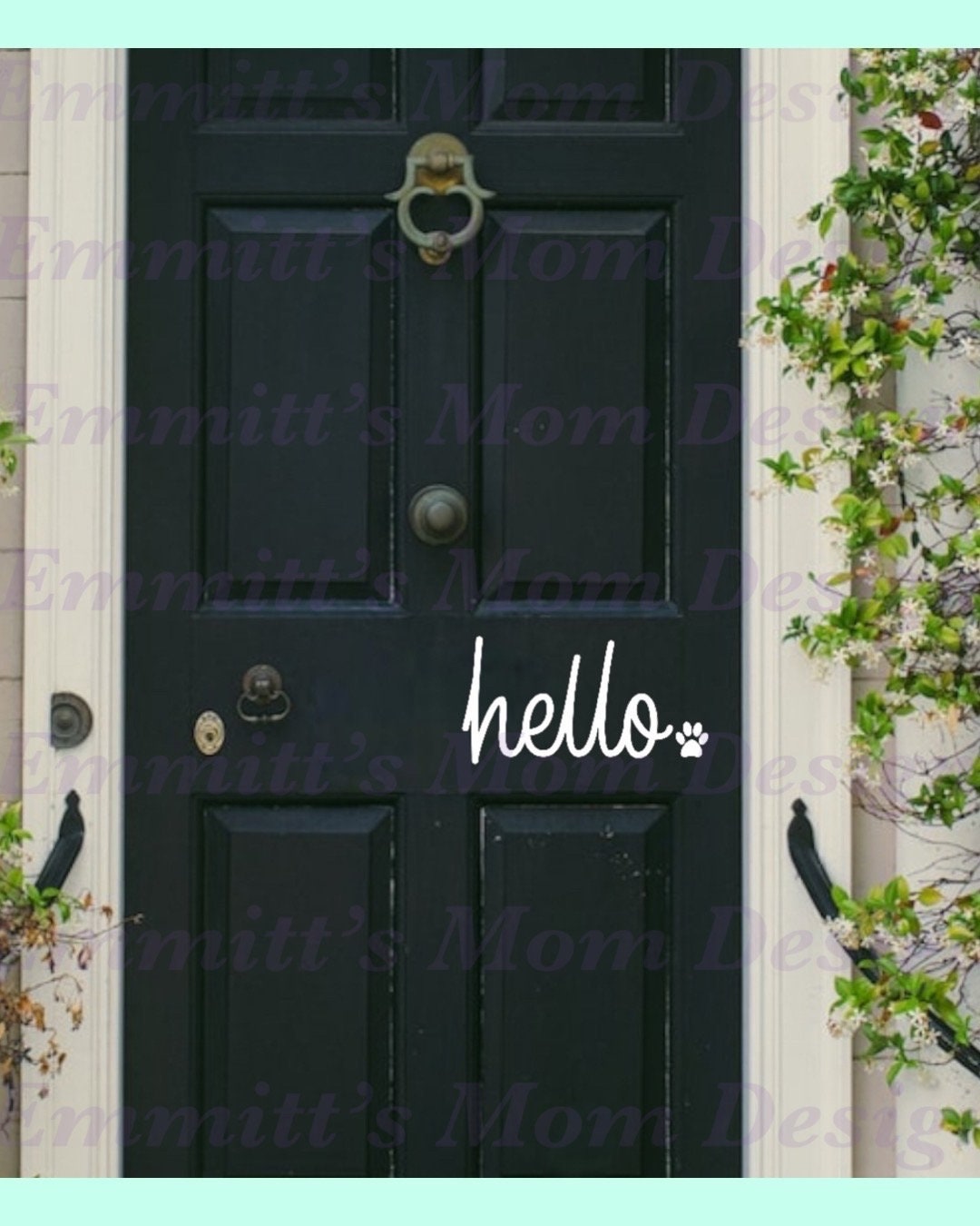 Hello Front Door Decal Showing Your Guest All Your Pet Love!! Plus a ...