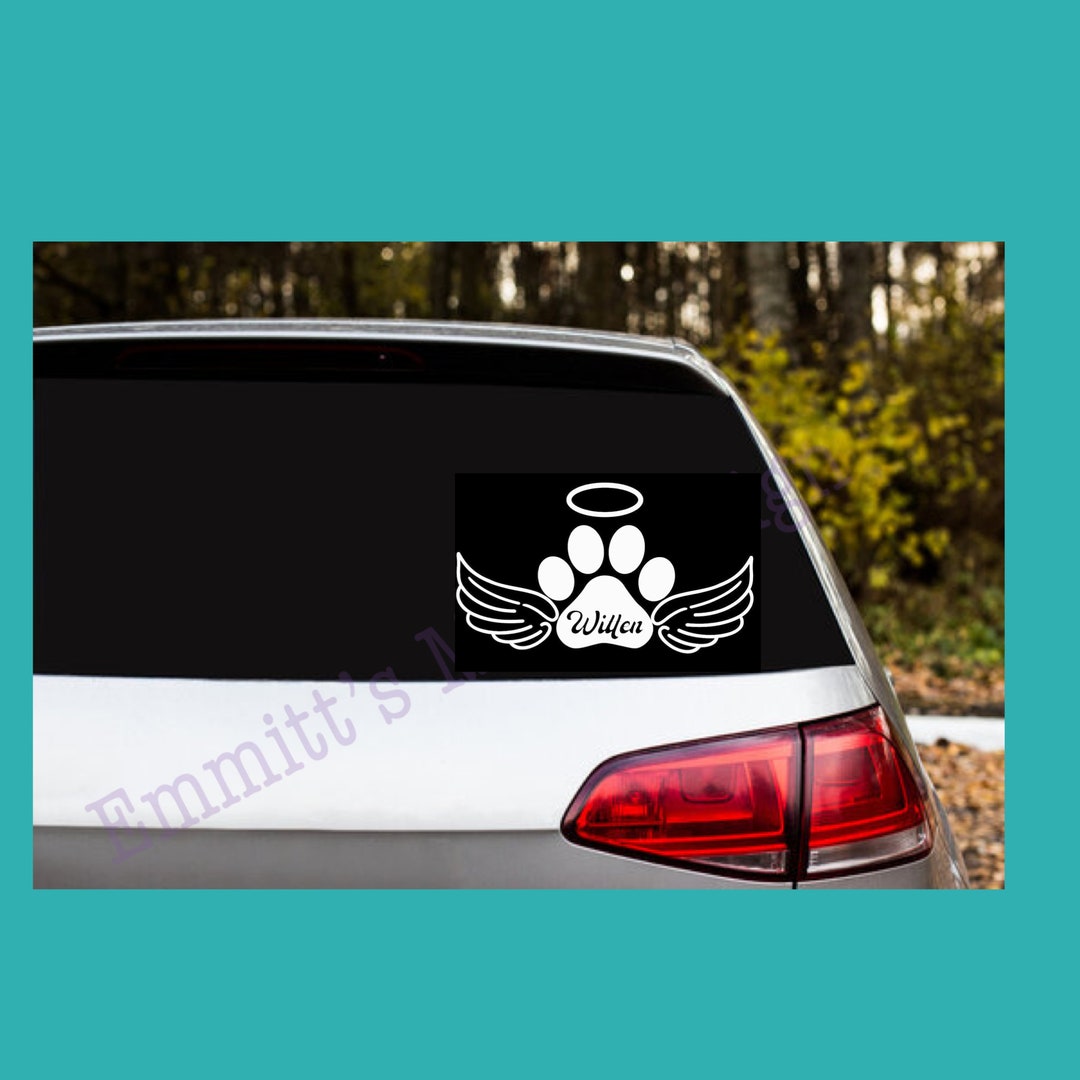 Dog Angel Wing Memorial Decal for Your Car Laptop or Any - Etsy