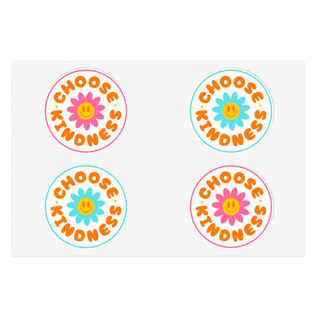 Choose Kindness Stickers Be Kind Sticker Sheet Kindness Stickers Choose ...