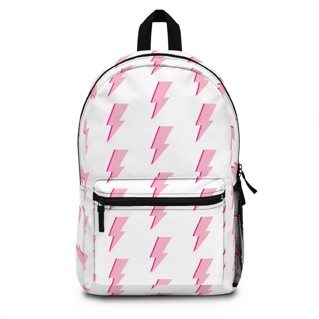 Pink Thunder Bolt Lightening Bolt Backpack Preppy Backpack - Etsy