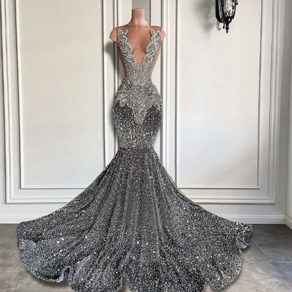 Grey Prom Dresses - Etsy