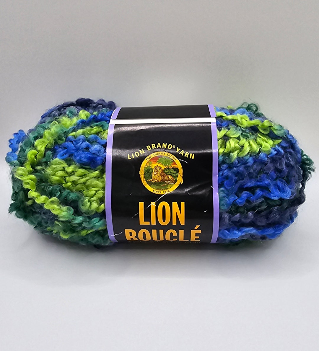 Lion Bouclé - 202 Lime Blue (retired) - Etsy