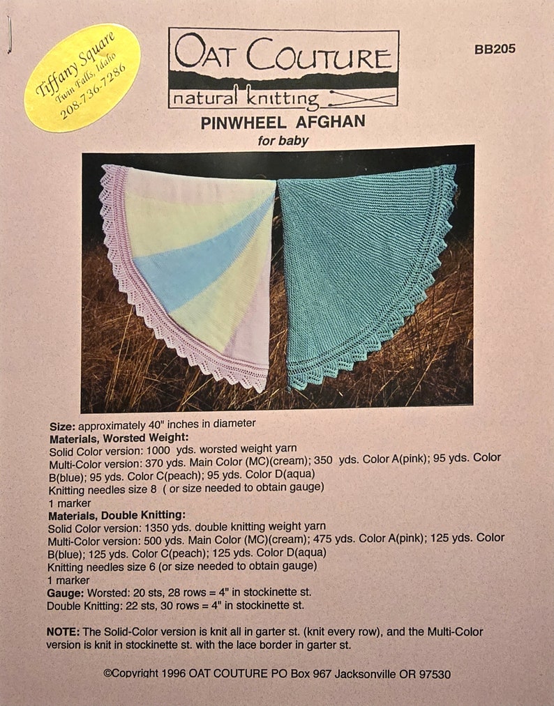 Oat Couture - Pinwheel Afghan ( Worsted Weight Yarn) - Etsy