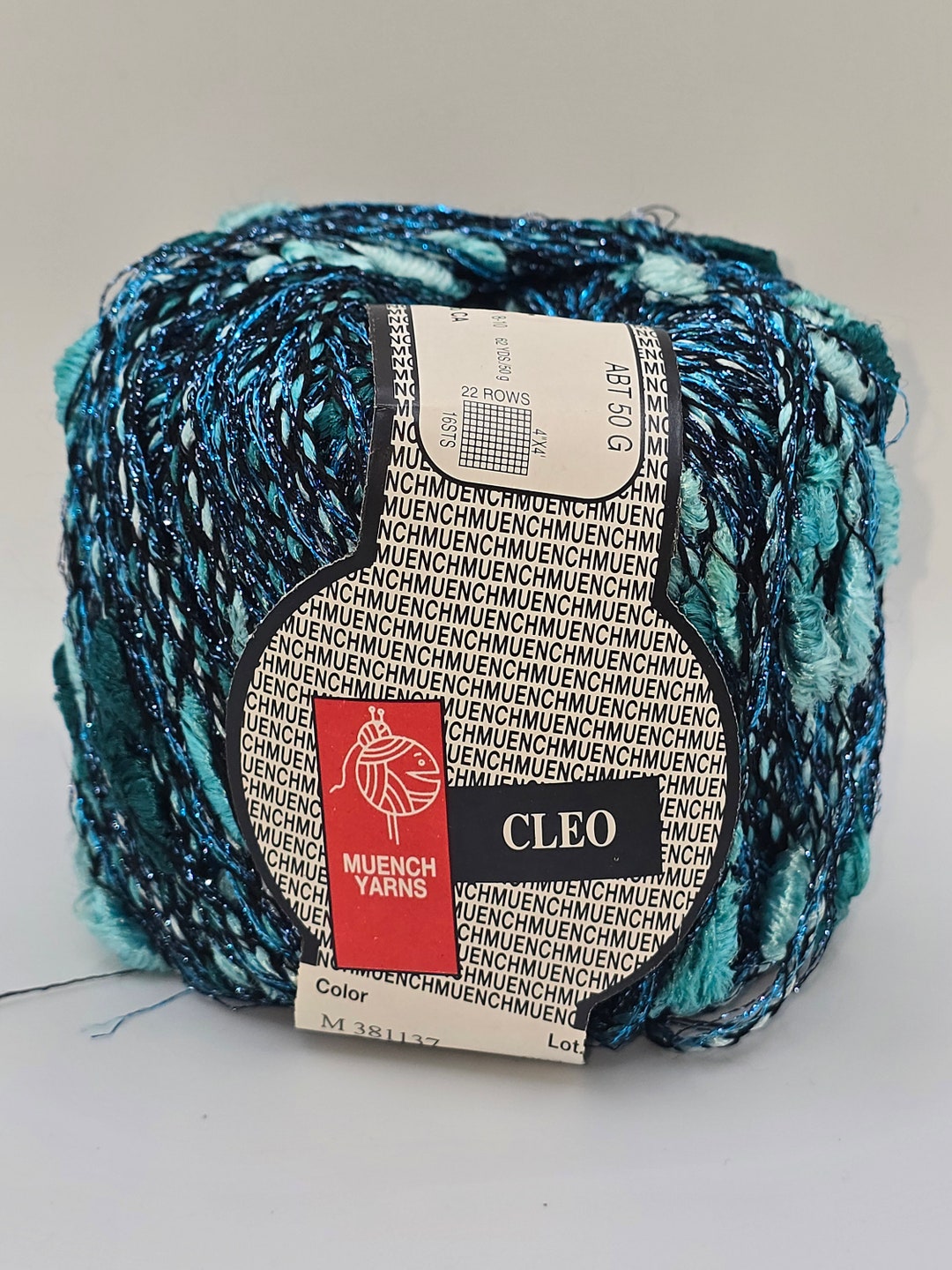 Cleo by Muench Yarns - Teal/aqua (discontinued) M 381137 - Etsy