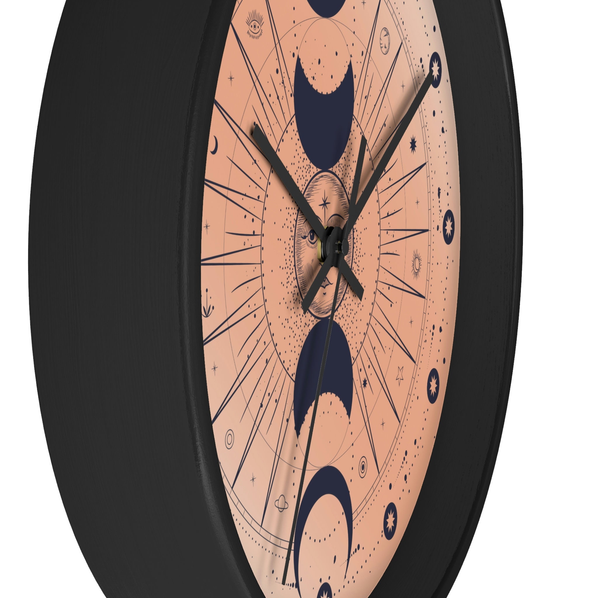 Moon Clock, Moon Wall Clock, Moon Phases Clock, Moon Phases Wall Clock ...
