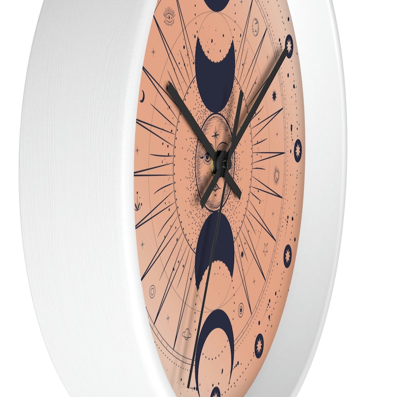 Moon Clock, Moon Wall Clock, Moon Phases Clock, Moon Phases Wall Clock ...