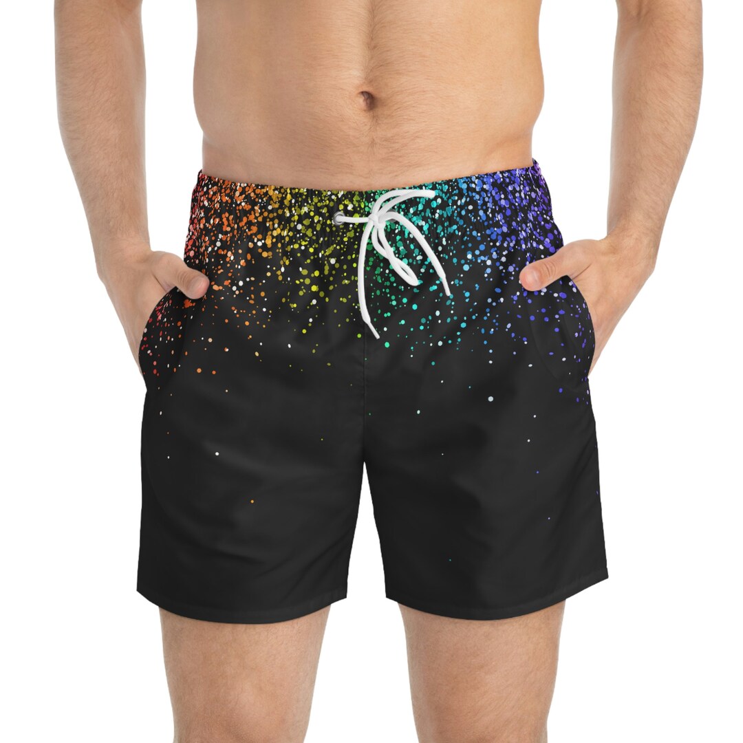 Rainbow Swim Trunks, Rainbow Trunks, Rainbow Swimsuit, Pride Swim ...