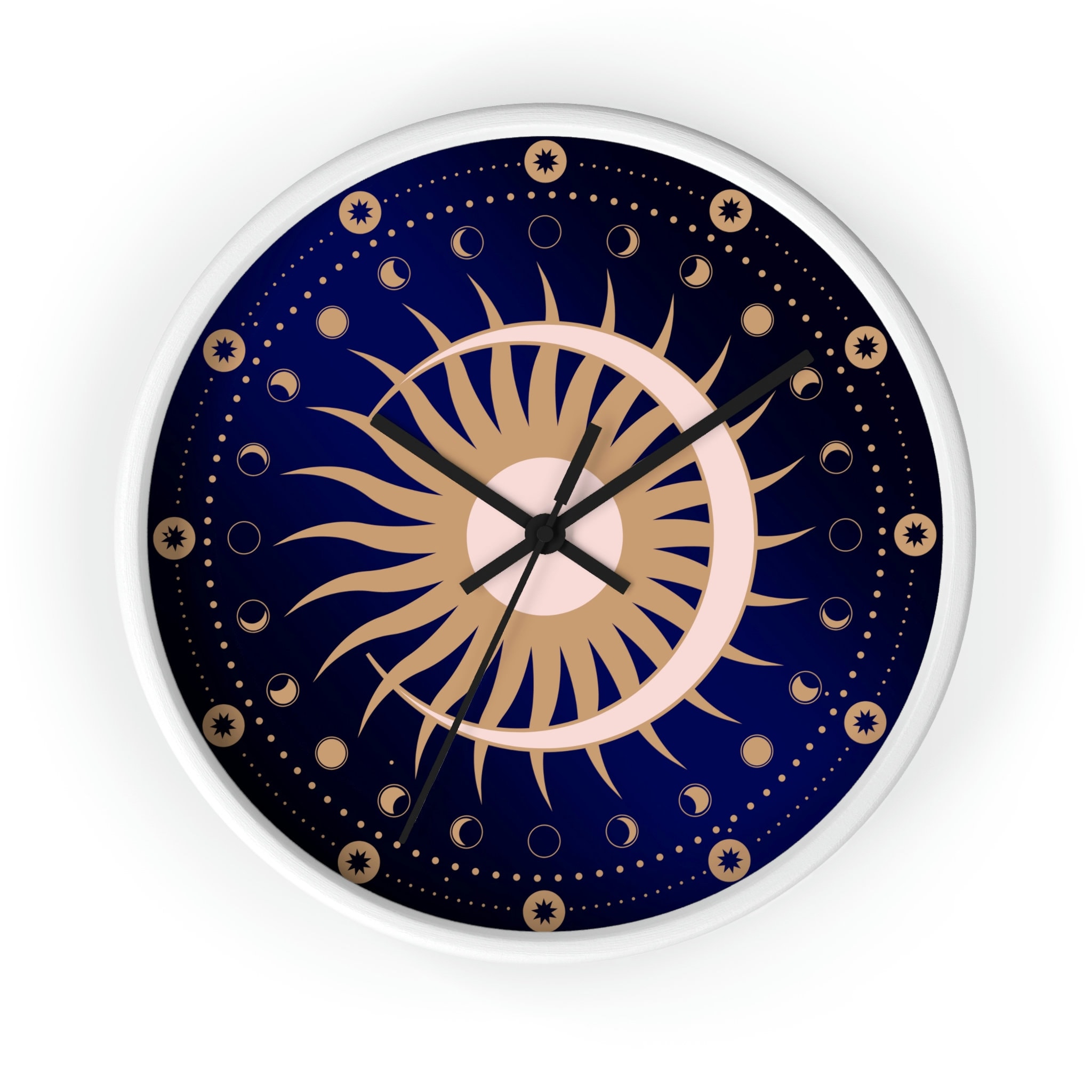 Sun and Moon Clock Sun and Moon Wall Clock Moon Phases - Etsy