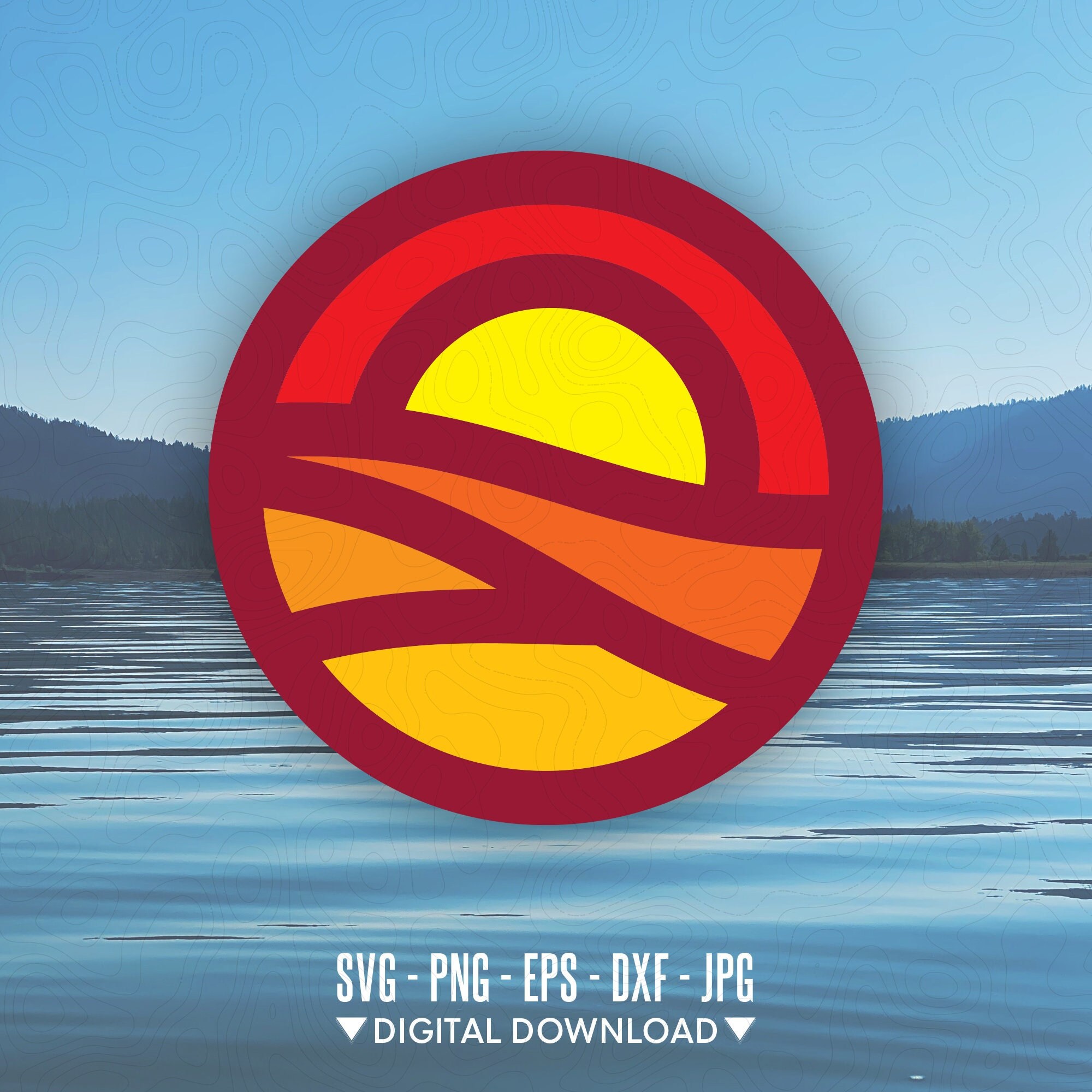 Lake Life Emblem PNG Printable Lake Weekend Wall Art SVG DXF - Etsy ...