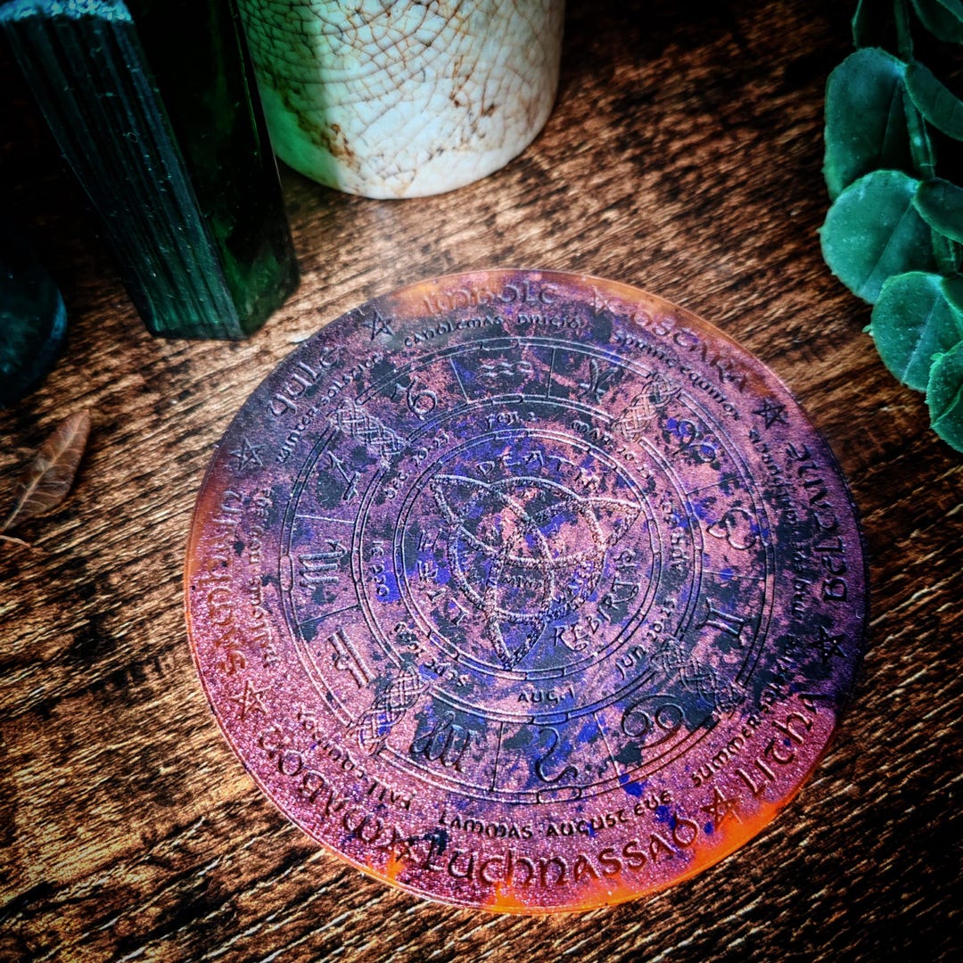 Pagan Wheel of the Year Altar Tile - Etsy UK