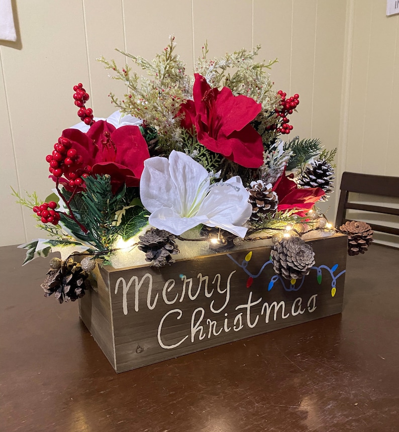 Custom Holiday Flower Box - Etsy