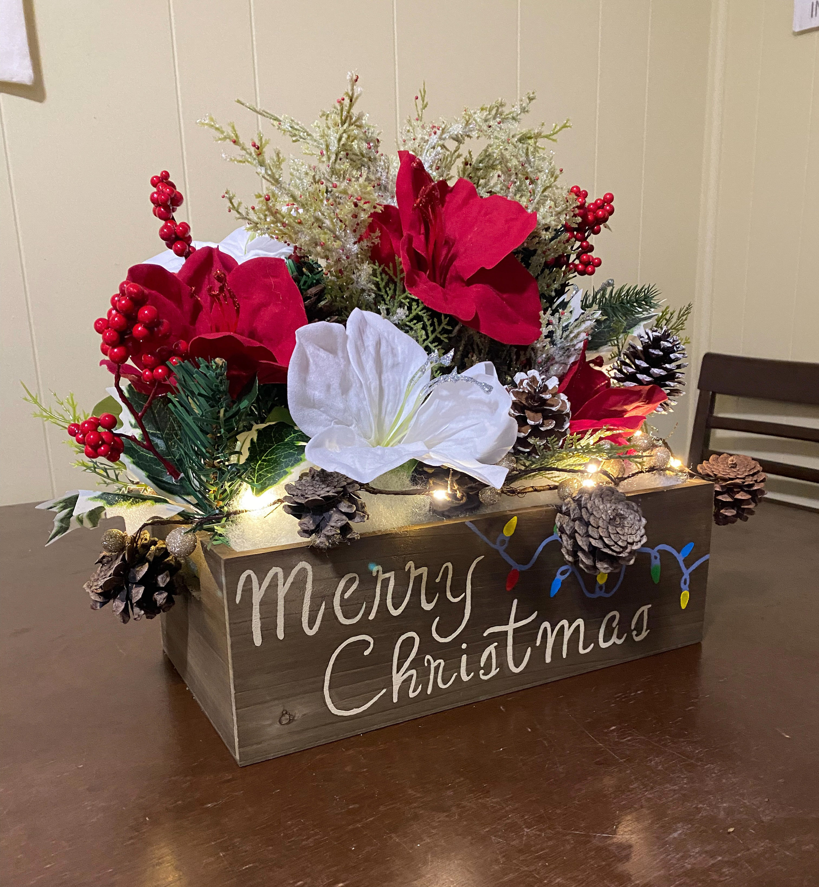 Custom Holiday Flower Box - Etsy
