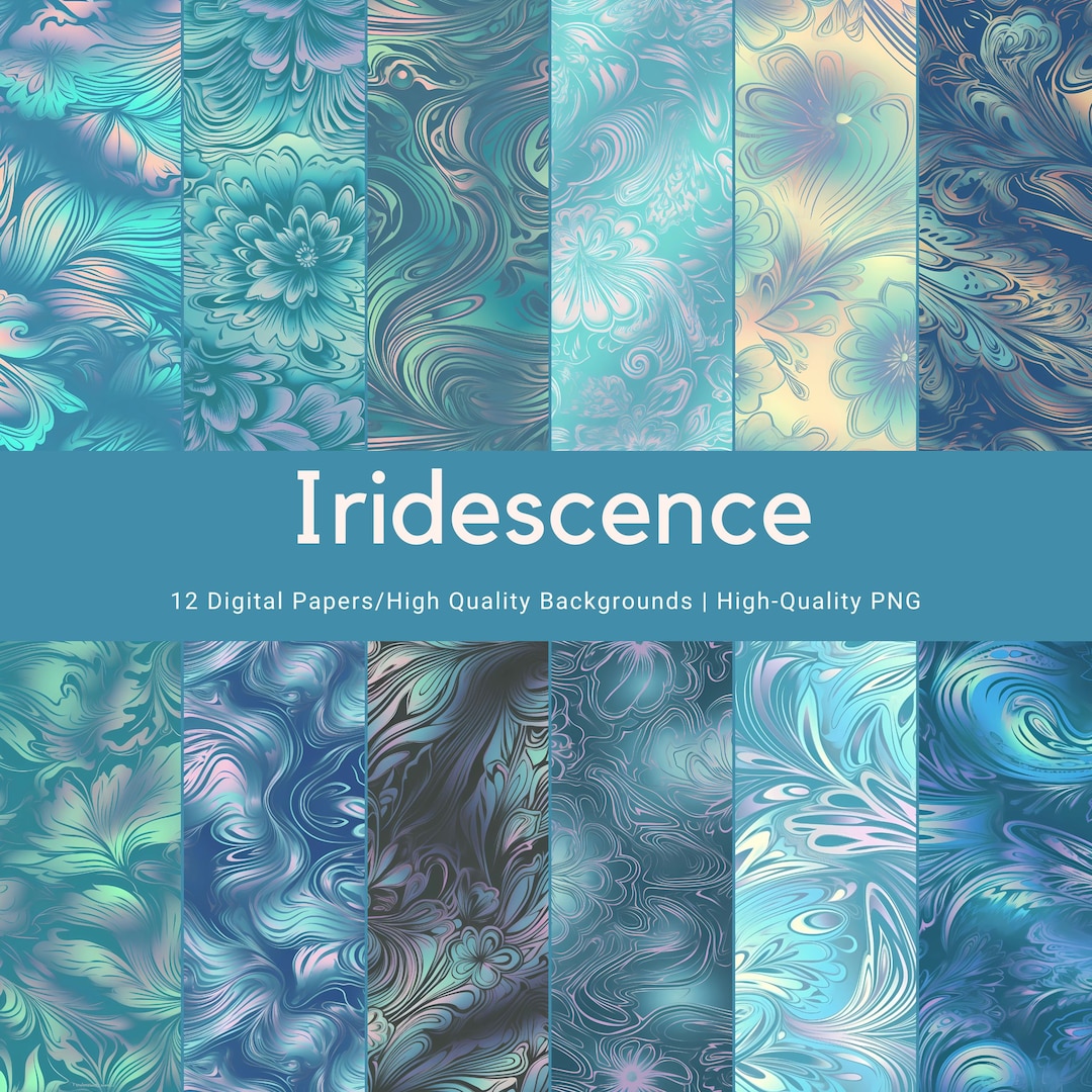 Iridescent Patterns Digital Papers, Unique Iridescent Pattern | Digital ...