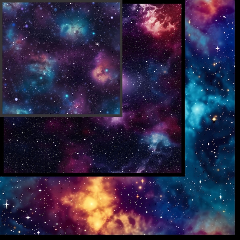 Galaxy Digital Papers, Unique Galaxy Patterns | Digital Prints for ...