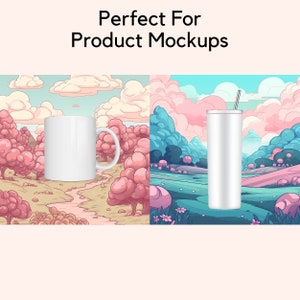 Cute Landscapes Digital Papers, Landscape Pattern | Digital Prints for ...