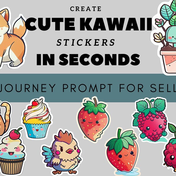 Kawaii Stickers - Etsy