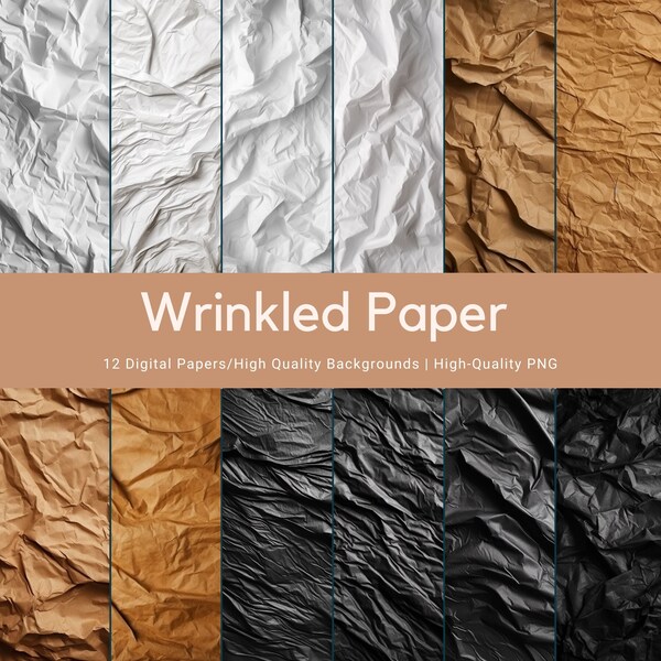 Wrinkled Paper - Etsy