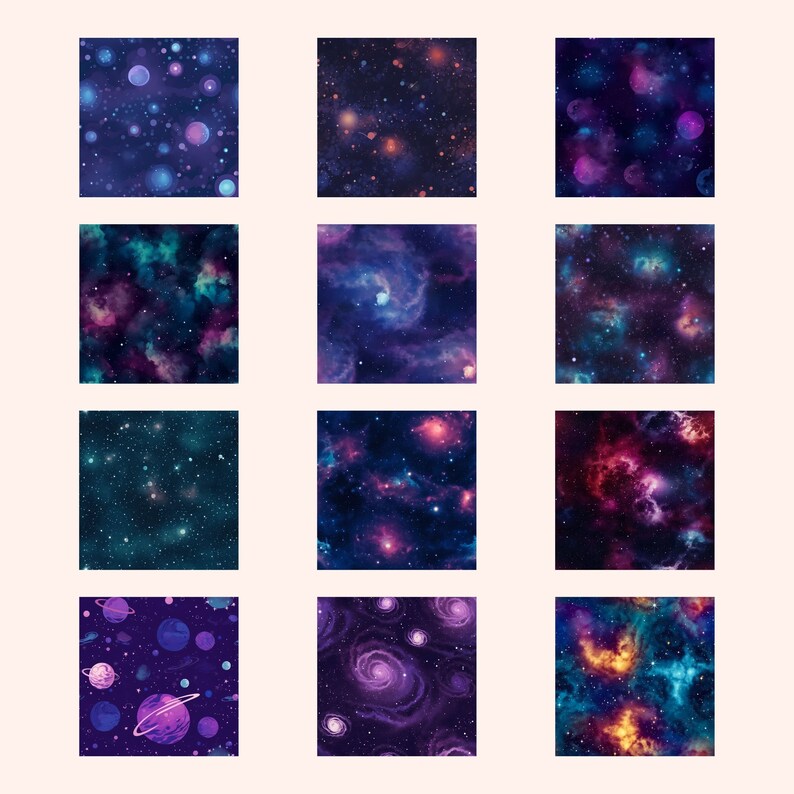Galaxy Digital Papers, Unique Galaxy Patterns | Digital Prints for ...