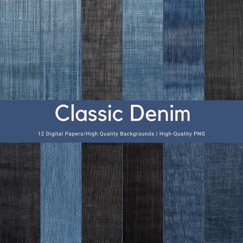 Denim Digital Papers, Unique Denim Pattern Digital Prints for Projects Unique Pattern PNG Denim ...