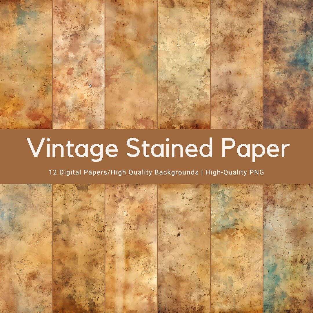 Stained Paper Digital Papers, Unique Paper Pattern | Digital Prints for ...