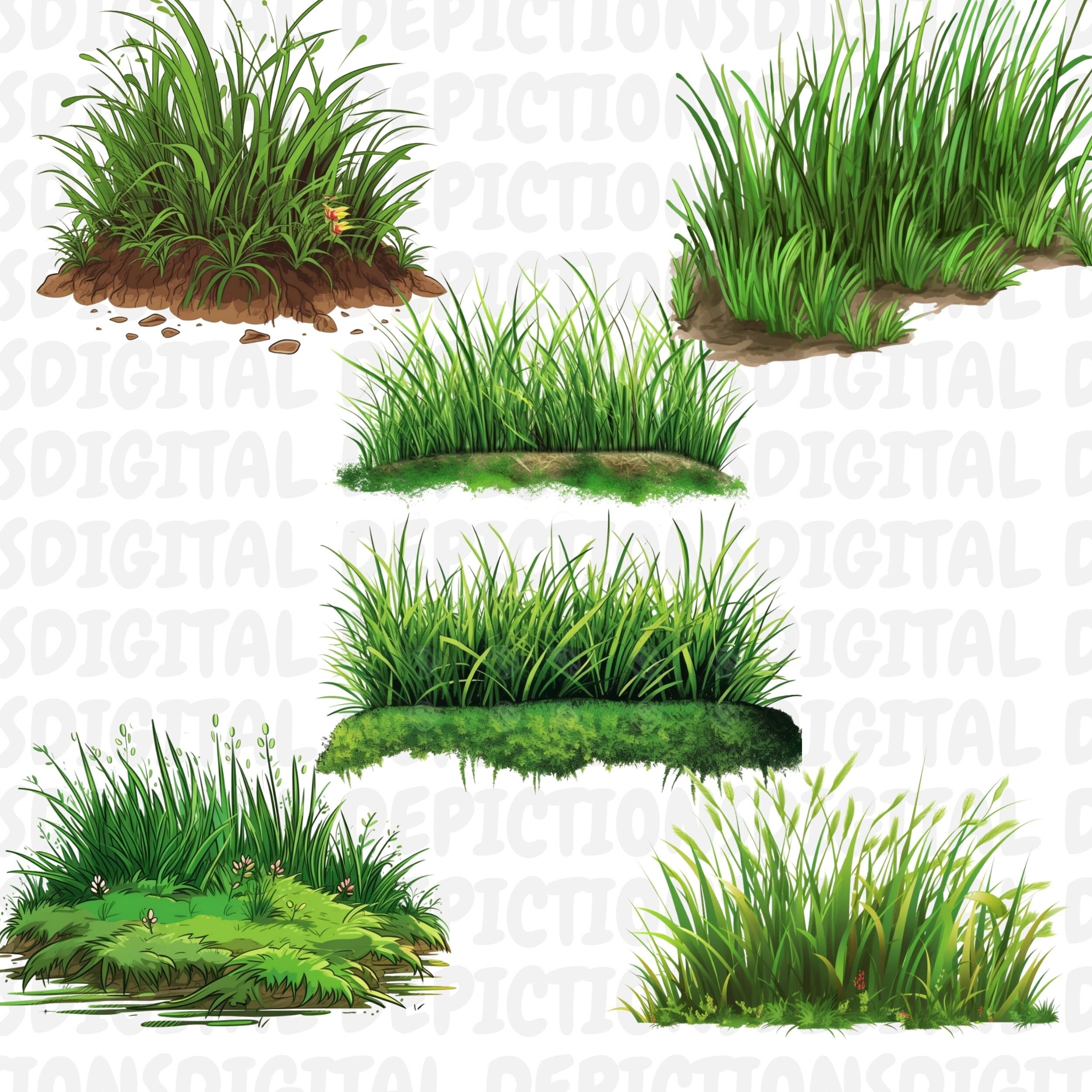 Patch of Grass Clipart Pack | Grass Patch, Grass Clipart, Grass and ...