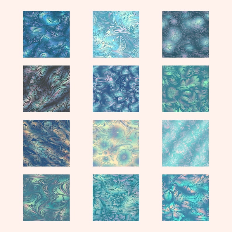 Iridescent Patterns Digital Papers, Unique Iridescent Pattern | Digital ...