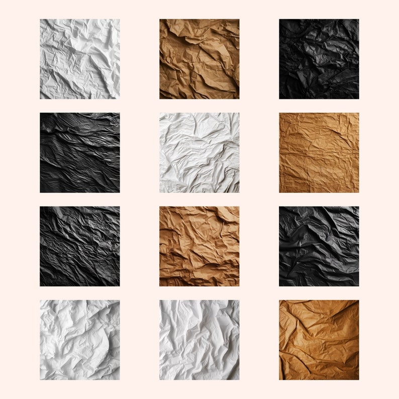 Wrinkled Paper Digital Papers, Unique Paper Pattern Digital Prints for ...
