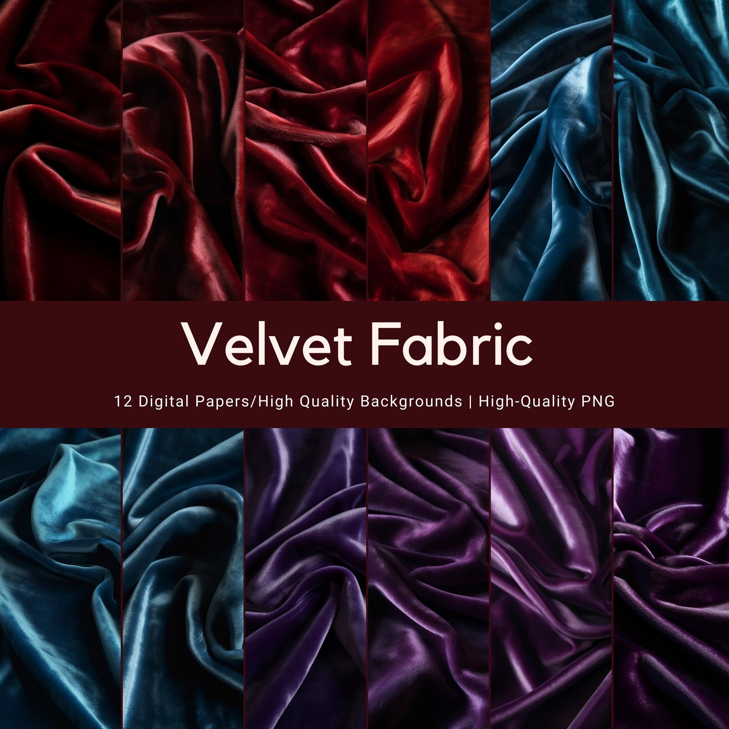 Velvet Digital Papers, Unique Velvet Patterns | Digital Prints for ...