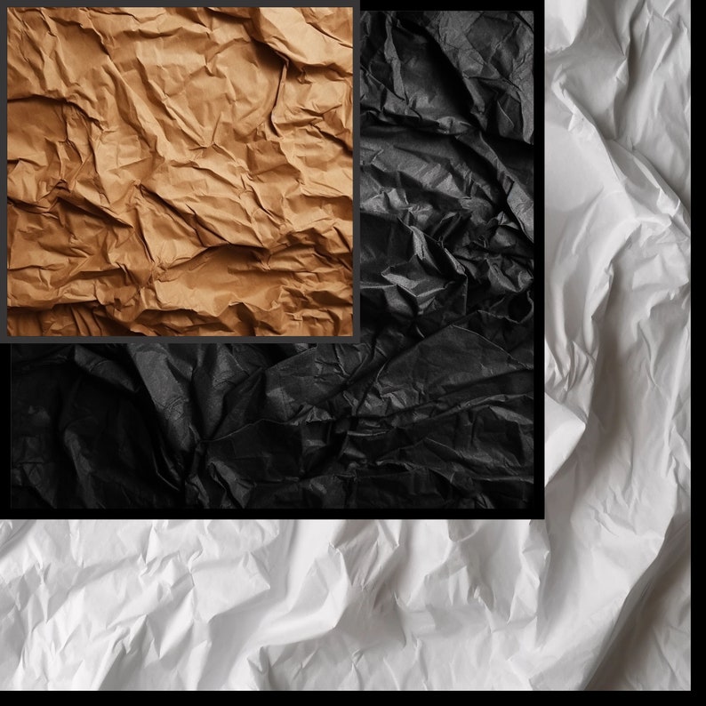 Wrinkled Paper Digital Papers, Unique Paper Pattern | Digital Prints ...