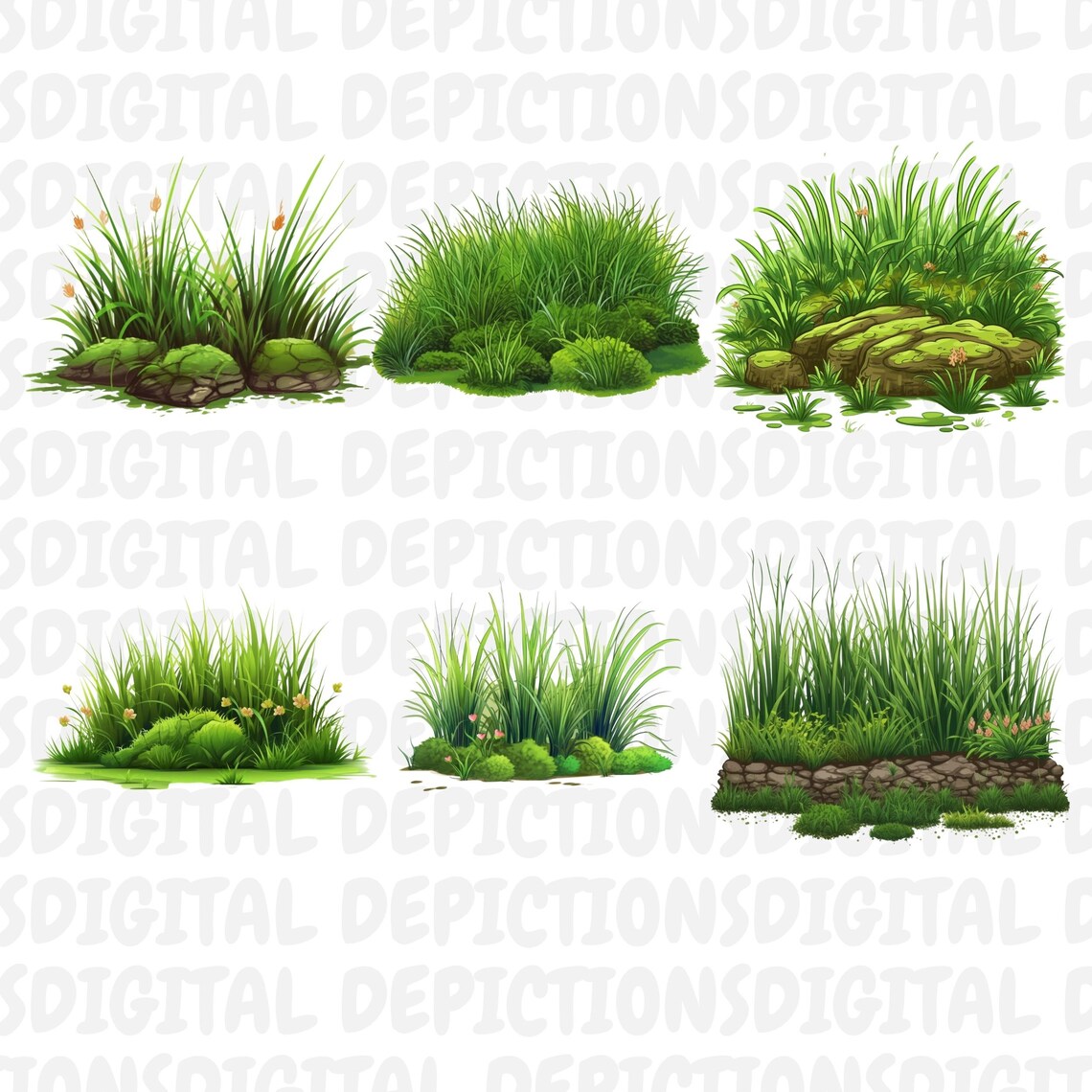 Patch of Grass Clipart Pack | Grass Patch, Grass Clipart, Grass and ...