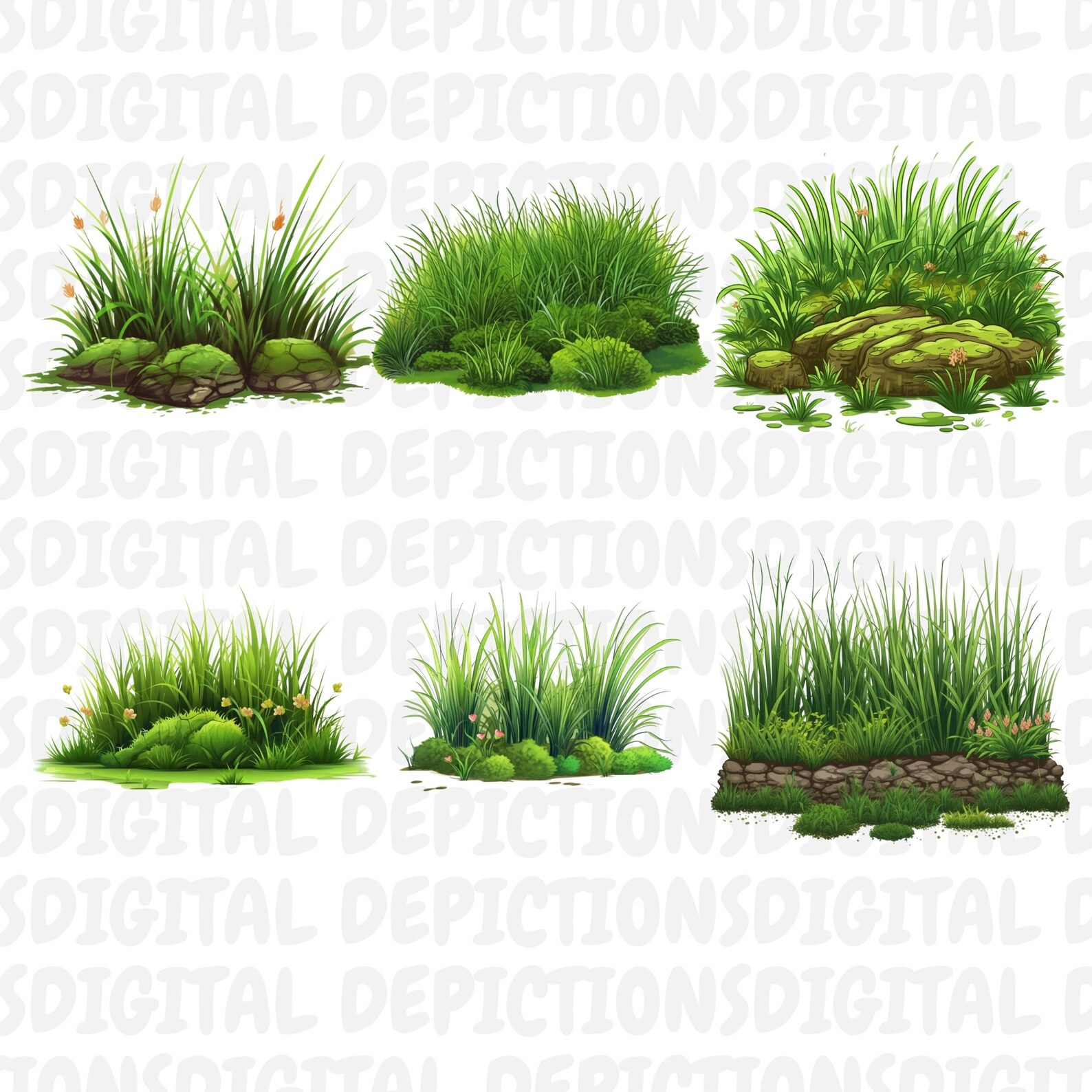 Patch of Grass Clipart Pack | Grass Patch, Grass Clipart, Grass and ...