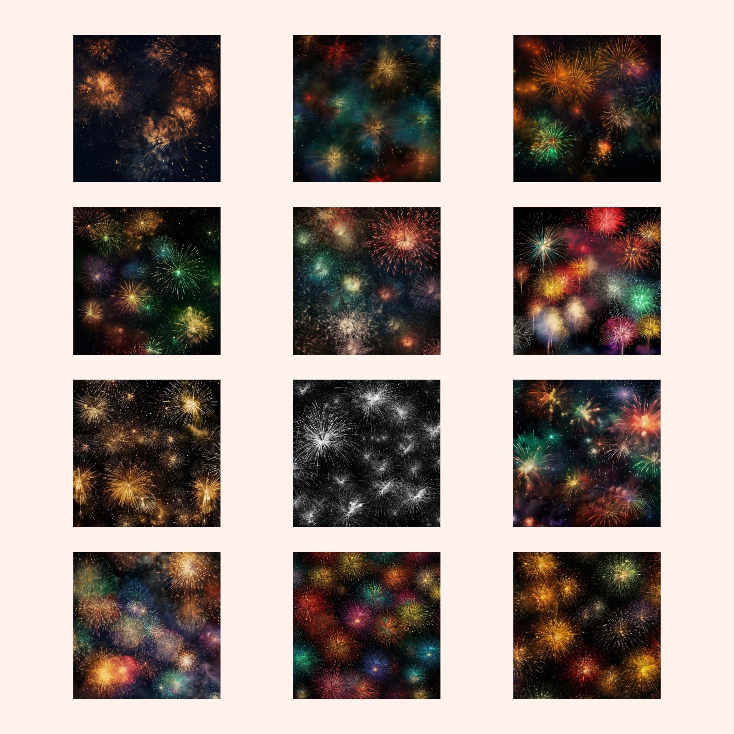 Fireworks Digital Papers, Unique Firework Pattern Digital Prints for ...