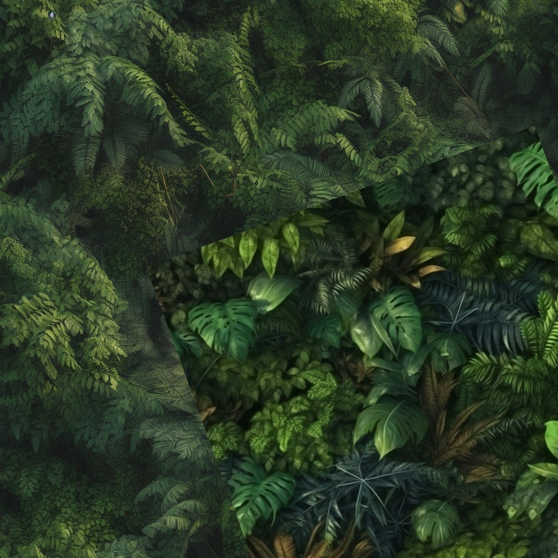 Rainforest Digital Paper, Rainforest Digital Pattern | Digital Prints ...