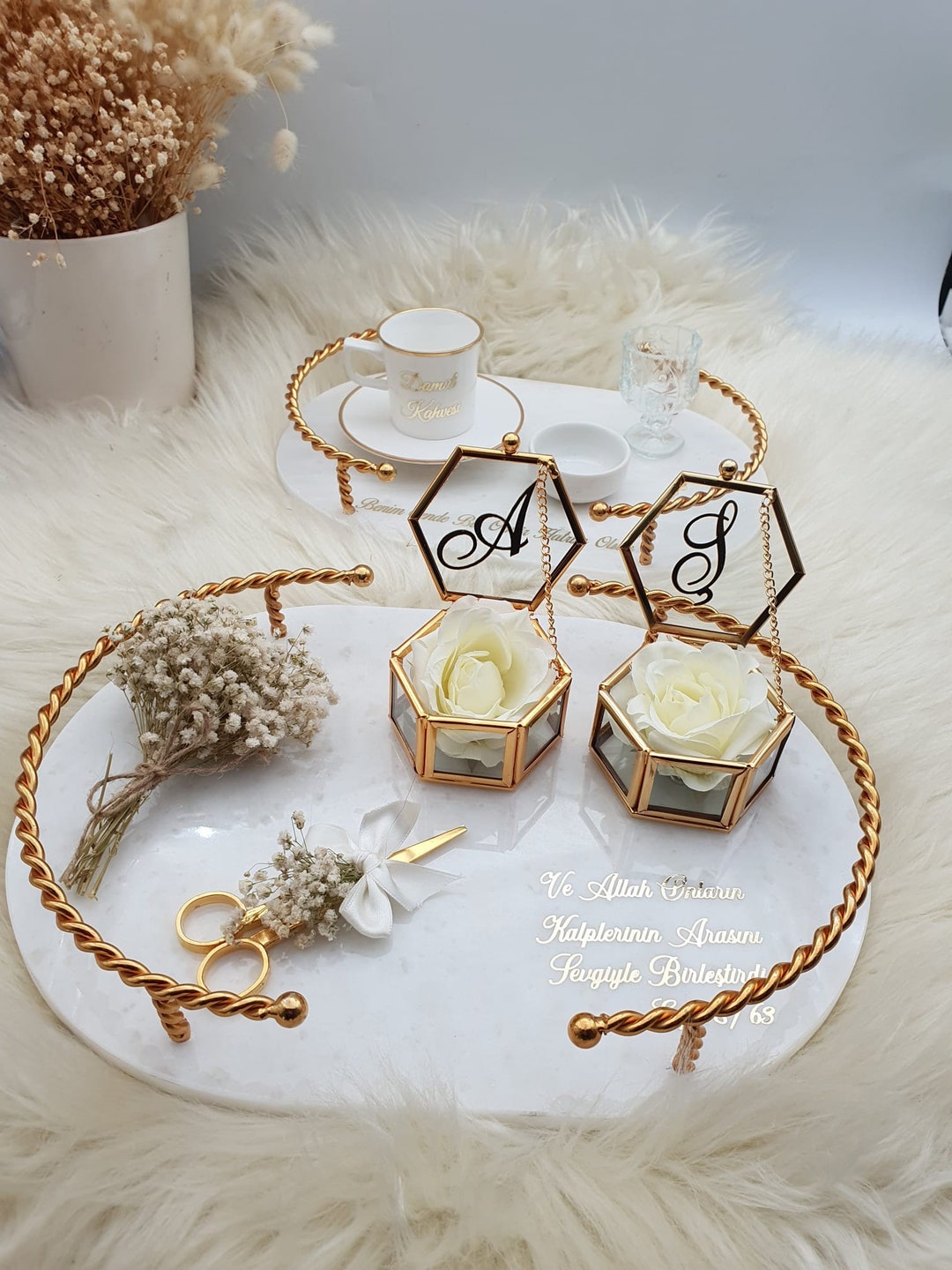 Personalized Engagement Tray Set Marble Tray Personalized Tray - Etsy