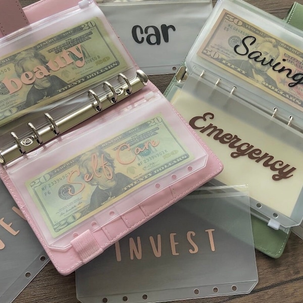 Zipper Cash Envelopes - Etsy