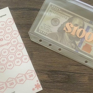 Individual Laminated Pink Savings Challenge | 500, 1000, 5000, 52 Week ...