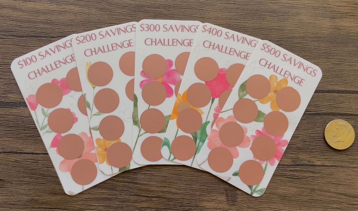 Scratch-off Savings Challenge Floral Theme Scratch and Save Save up to ...