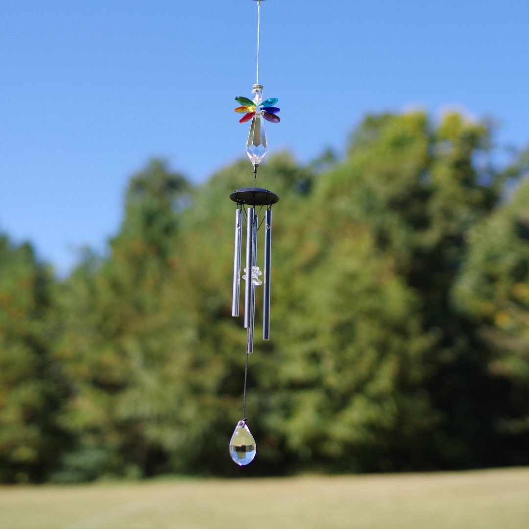 18-inch Multi-color Angel Crystal Metal Wind Chime Wall - Etsy